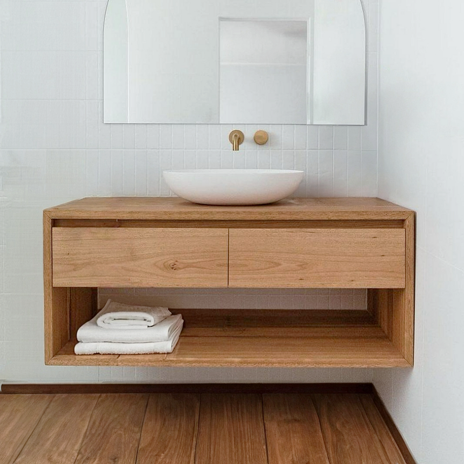 POPS Buy From Makers Oak Bathroom Vanity Unit